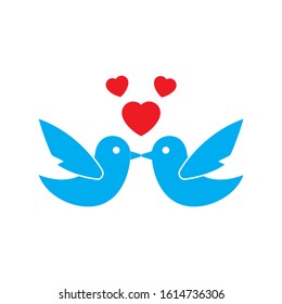 Lovebirds Icon Flat Illustration Lovebirds Vector Stock Vector (Royalty Free) 1614736306 ...