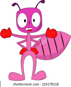 Lovely Pink Ant Stock Vector (Royalty Free) 224178118 | Shutterstock
