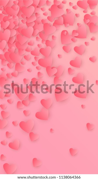 Lovely Pink Hearts Falling On Pink Stock Vector (Royalty Free ...
