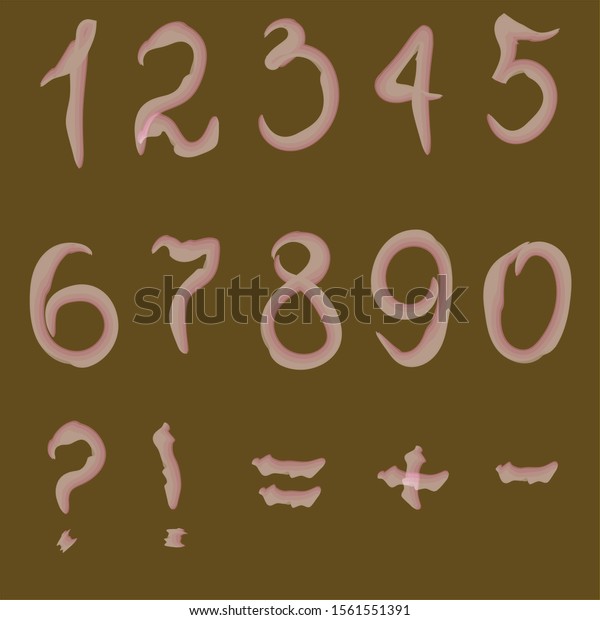 Lovely Pink Numbers Question Mark Plus Stock Vector (Royalty Free ...