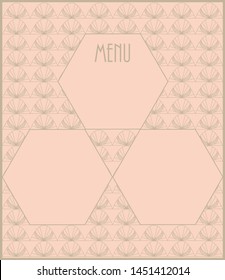 Lovely Pink Restaurant Menu Template Geometrical Stock Vector (Royalty ...