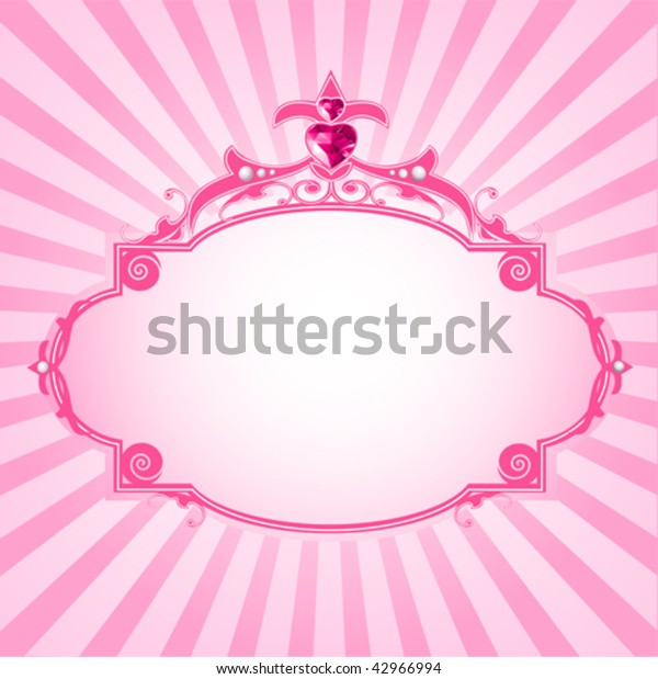 Lovely Princess Pink Frame Perfect Beautiful Stock Vector (Royalty Free ...