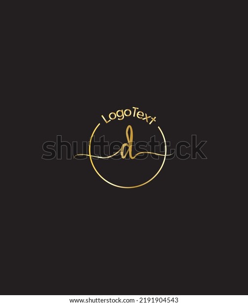 Lovely Stylish Script Letter D Vector Stock Vector (Royalty Free ...