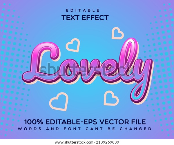Lovely Text Effect Style Template Vector Stock Vector (Royalty Free ...