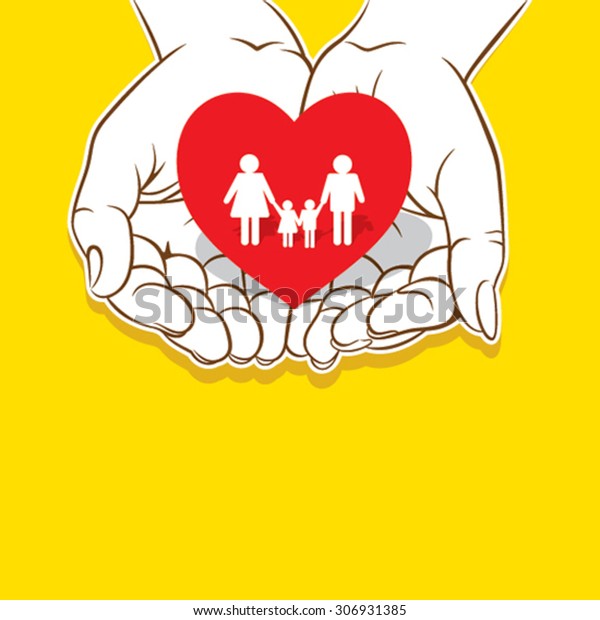 Loving Family Safe Secure Family Concept Stock Vector (Royalty Free ...