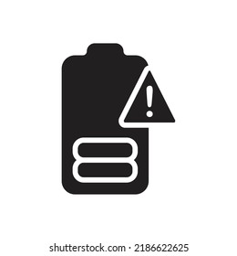 Low Battery Alert Notification Icon Design Stock Vector (Royalty Free ...