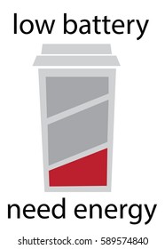 Low Battery Need Energy Stock Vector (Royalty Free) 589574840 ...