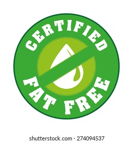 Low Fat Free Label Design Vector Stock Vector (Royalty Free) 274094537 ...
