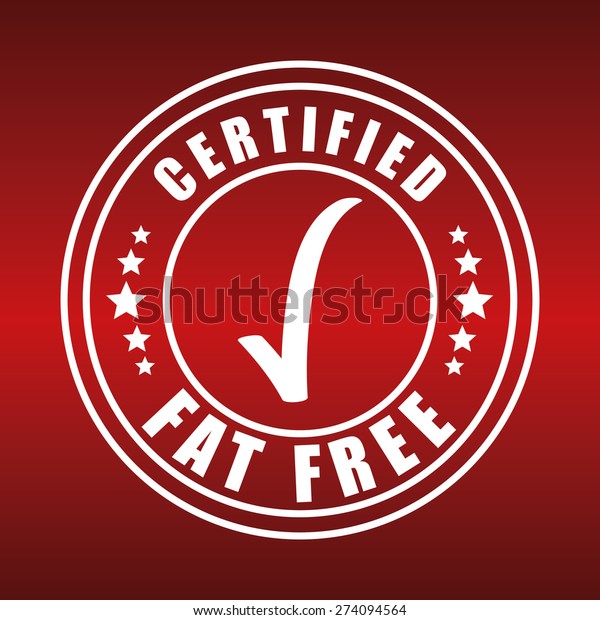Low Fat Free Label Design Vector Stock Vector (Royalty Free) 274094564 ...