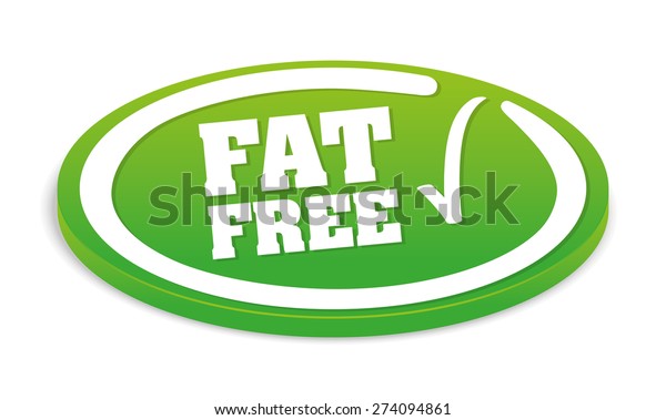 Low Fat Free Label Design Vector: เวกเตอร์สต็อก (ปลอดค่าลิขสิทธิ์ ...