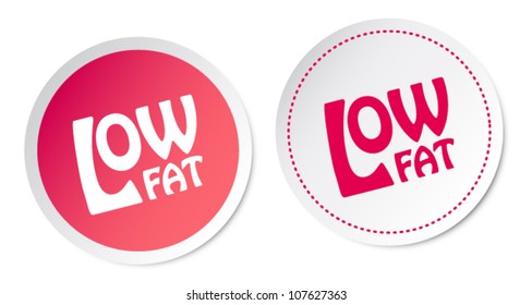 Low Fat Stickers Stock Vector (Royalty Free) 107627363 | Shutterstock