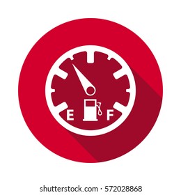 Low Fuel Dashboard Flat Icon Stock Vector (Royalty Free) 572028868 ...