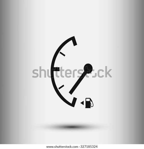 Low Fuel Sign Isolated Icon Stock Vector (Royalty Free) 327185324 ...