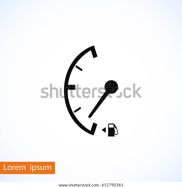 Low Fuel Sign Isolated Icon Flat Stock Vector (Royalty Free) 615790361 ...