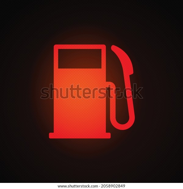 Low Fuel Warning Light Vector Illustration Stock Vector (Royalty Free ...