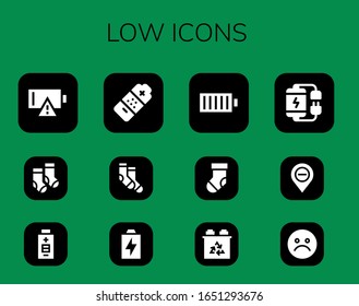 Low Icon Set 12 Filled Low Stock Vector (Royalty Free) 1651293676 ...
