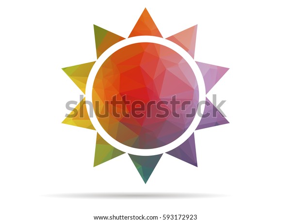 Low Poly Abstract Sun Stock Vector (Royalty Free) 593172923 | Shutterstock