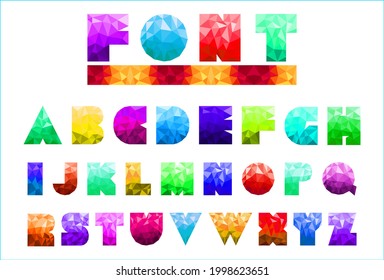 Low Poly Alphabet Font Set Multicolor Stock Vector (Royalty Free ...