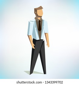 Low Poly Businessman Vector Polygon Line Stock Vector (Royalty Free ...