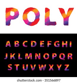 Low Poly Colorful Alphabet Stock Vector (Royalty Free) 351566897 ...