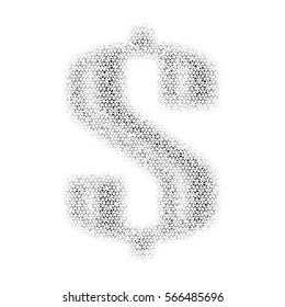 Low Poly Dollar Sign Abstract Shapes Stock Vector (Royalty Free ...