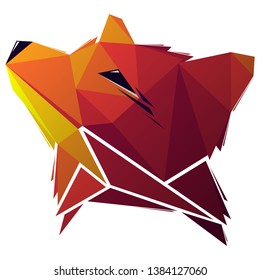 Low Poly Fox Geometric Logo Stock Vector (Royalty Free) 1384127060 ...