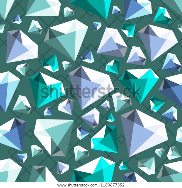 Low Poly Gem Diamond Seamless Vector Stock Vector (Royalty Free ...