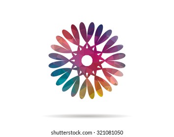 Low Poly Icon Circle Colorful Abstract Stock Vector (Royalty Free ...
