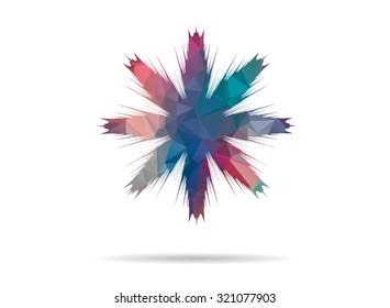 Low Poly Icon Colorful Abstract Star Stock Vector (Royalty Free ...