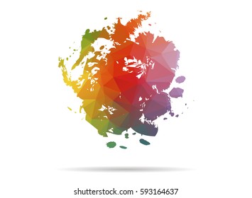 1 Low poly ink stainlow poly ink stain Images, Stock Photos & Vectors ...