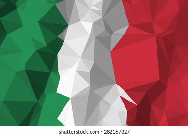 Low Poly Italy Flag On Polygons Stock Vector (Royalty Free) 282167327 ...