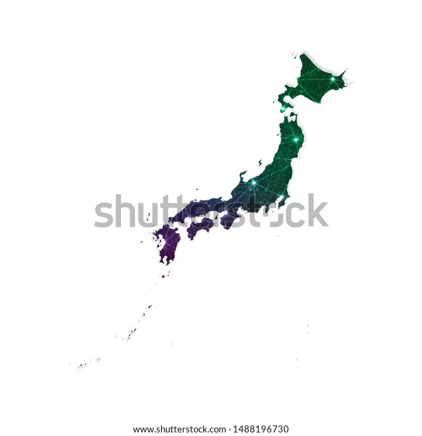 Low Poly Japan Map Geometric Polygonal Stock Vector (Royalty Free ...
