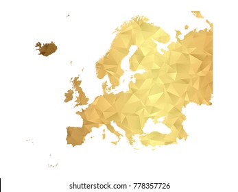Low Poly Map Southeast Asia Gold Stock Vector (Royalty Free) 779063194
