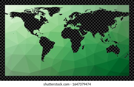 Low Poly Map World Patterson Projection Stock Vector (Royalty Free ...