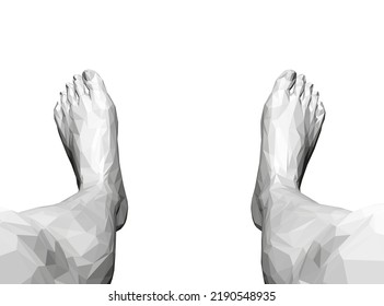 Low Poly Models Human Legs Black Stock Vector (Royalty Free) 2190548935 ...