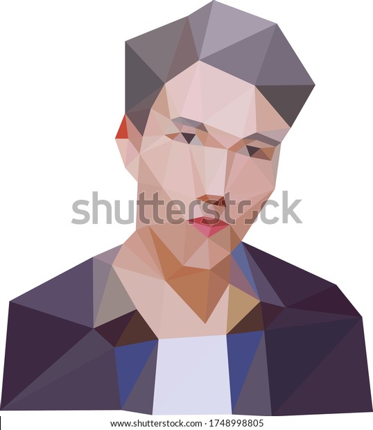 Low Poly Person Low Polygon Geometry Stock Vector (Royalty Free ...