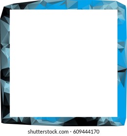 Low Poly Picture Frame On White Stock Vector (Royalty Free) 609444170 ...
