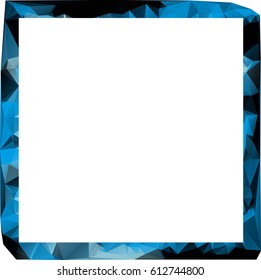 Low Poly Picture Frame On White Stock Vector (Royalty Free) 612744800