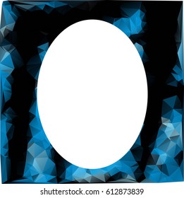 Low Poly Picture Frame On White Stock Vector (Royalty Free) 613119635