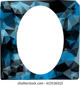 Low Poly Picture Frame On White Stock Vector (Royalty Free) 613119635