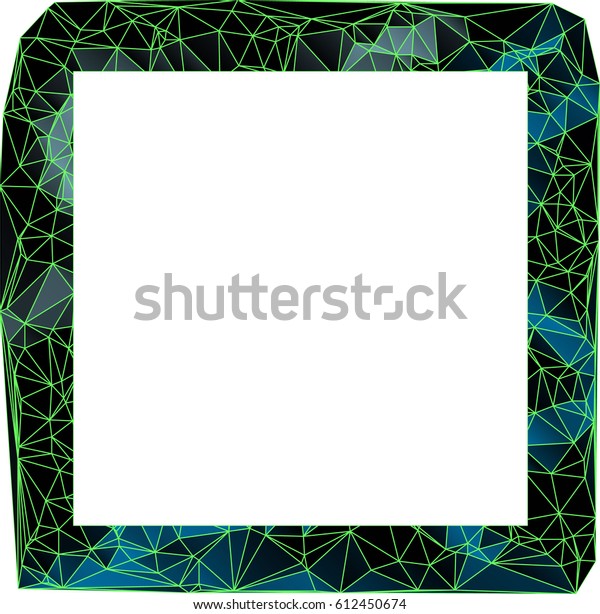 Low Poly Picture Frame On White Stock Vector (Royalty Free) 612450674 ...