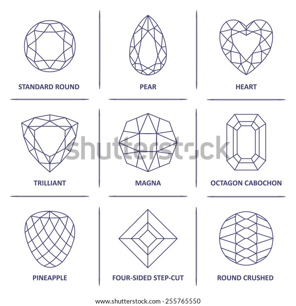 Low Poly Popular Blueprint Outline Jewelry Stock Vector (Royalty Free ...