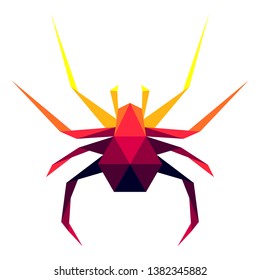 Low Poly Spider Geometric Logo Stock Vector (Royalty Free) 1382345882 ...