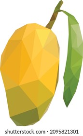 Low Poly Vector Art Illustration Mango Stock Vector (Royalty Free ...