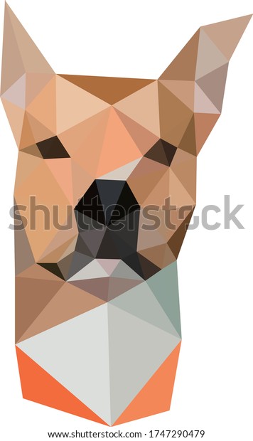 Perro animal con geometría de polígono: vector de stock (libre de ...