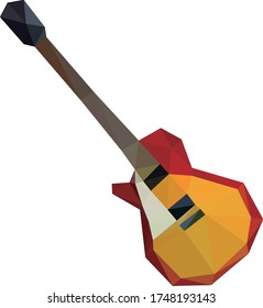 Low Polygon Geometry Musical Instrument Guitar Stock Vector (Royalty ...