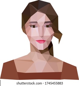 Low Polygon Geometry Woman Low Poly Stock Vector (Royalty Free ...