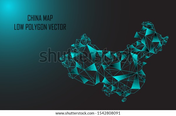 Low Polygon Map China Vector Eps10 Stock Vector (Royalty Free ...