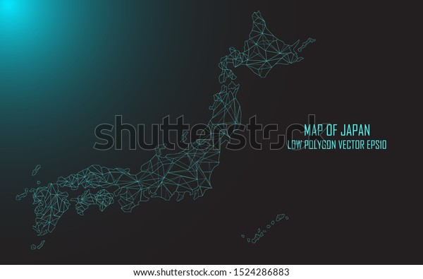 Low Polygon Map Japan Vector Eps10: เวกเตอร์สต็อก (ปลอดค่าลิขสิทธิ์ ...