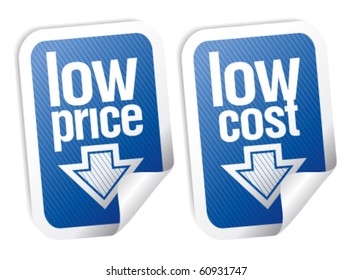 Low Price Stickers Set Shadow Stock Vector (Royalty Free) 60931747
